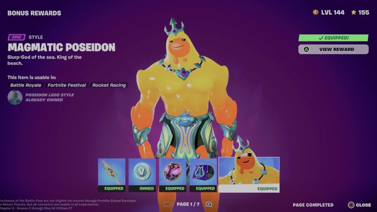How to Unlock Magmatic Poseidon Skin Style in Fortnite | Battle Pass ...