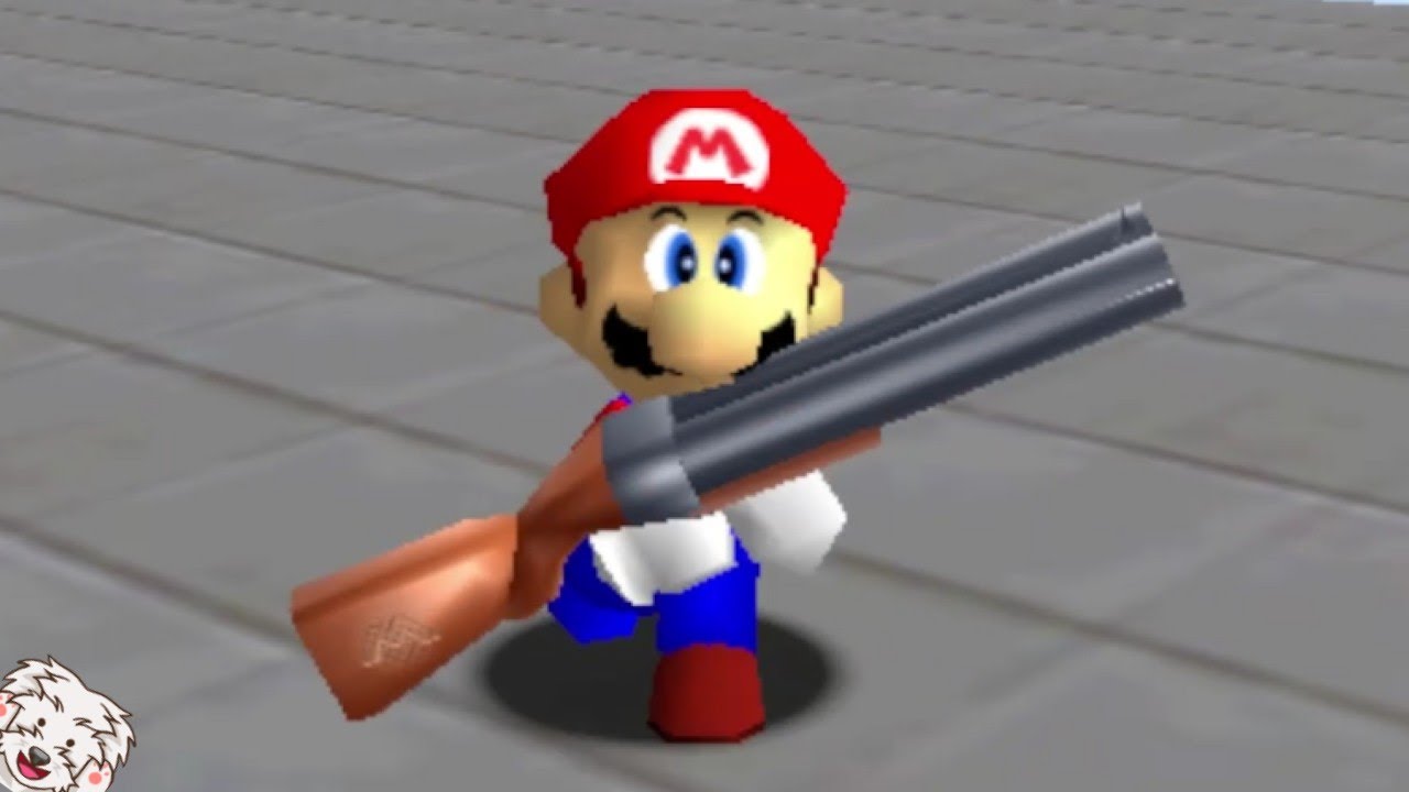 MARIO 64 pero con una ESCOPETA - YouTube