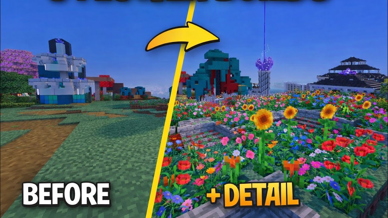 5 Flower Builds That Instantly Upgrade Your Minecraft World - YouTube