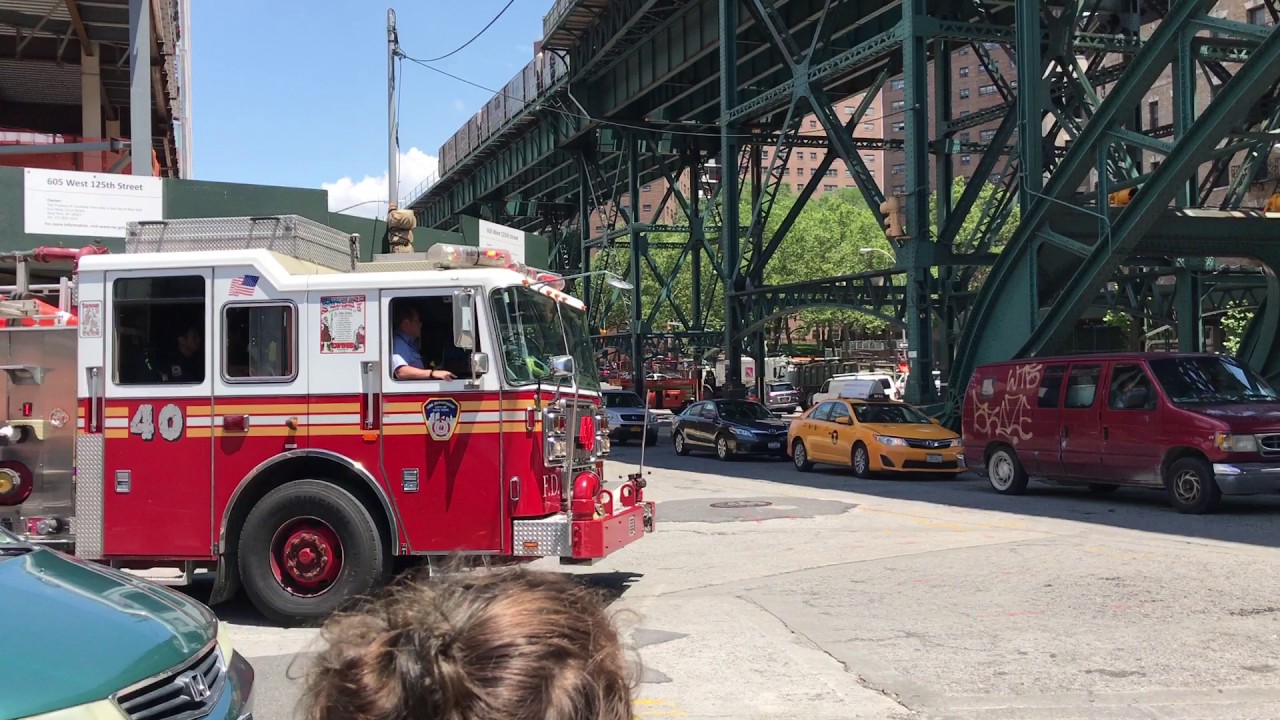 FDNY ENGINE 40 RESPONDING INTO 4TH ALARM "A TRAIN" SUBWAY DERAILMENT ON ...