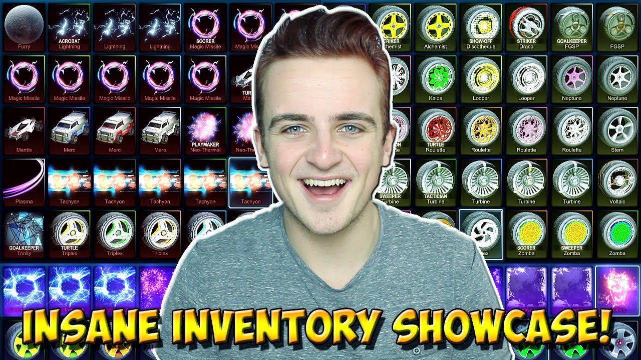 INSANE £1,000+ ROCKET LEAGUE INVENTORY SHOWCASE! | White Zombas, Goal ...