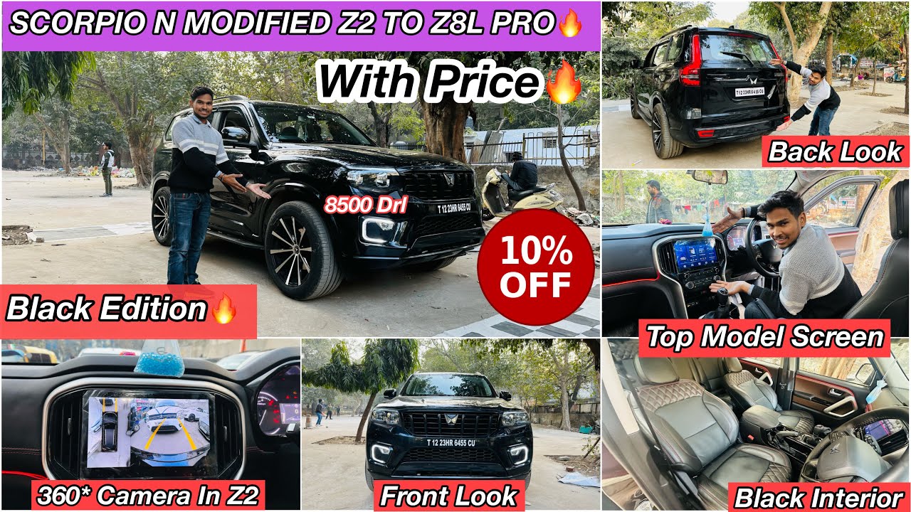 SCORPIO N Z2 MODIFIED WITH PRICE🔥SCORPIO N Z2 360 DEGREE CAMERA🔥SCORPIO ...