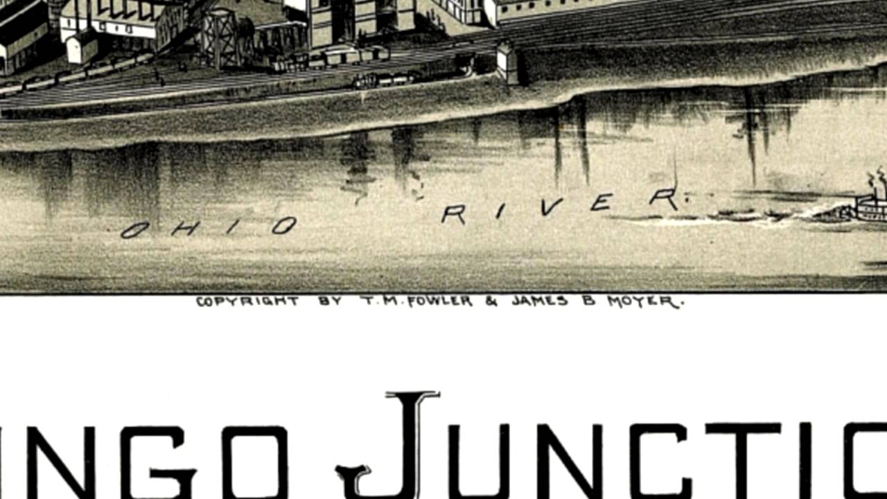 Mingo Junction Ohio 1899 Panoramic Bird's Eye View Map 7119 - YouTube
