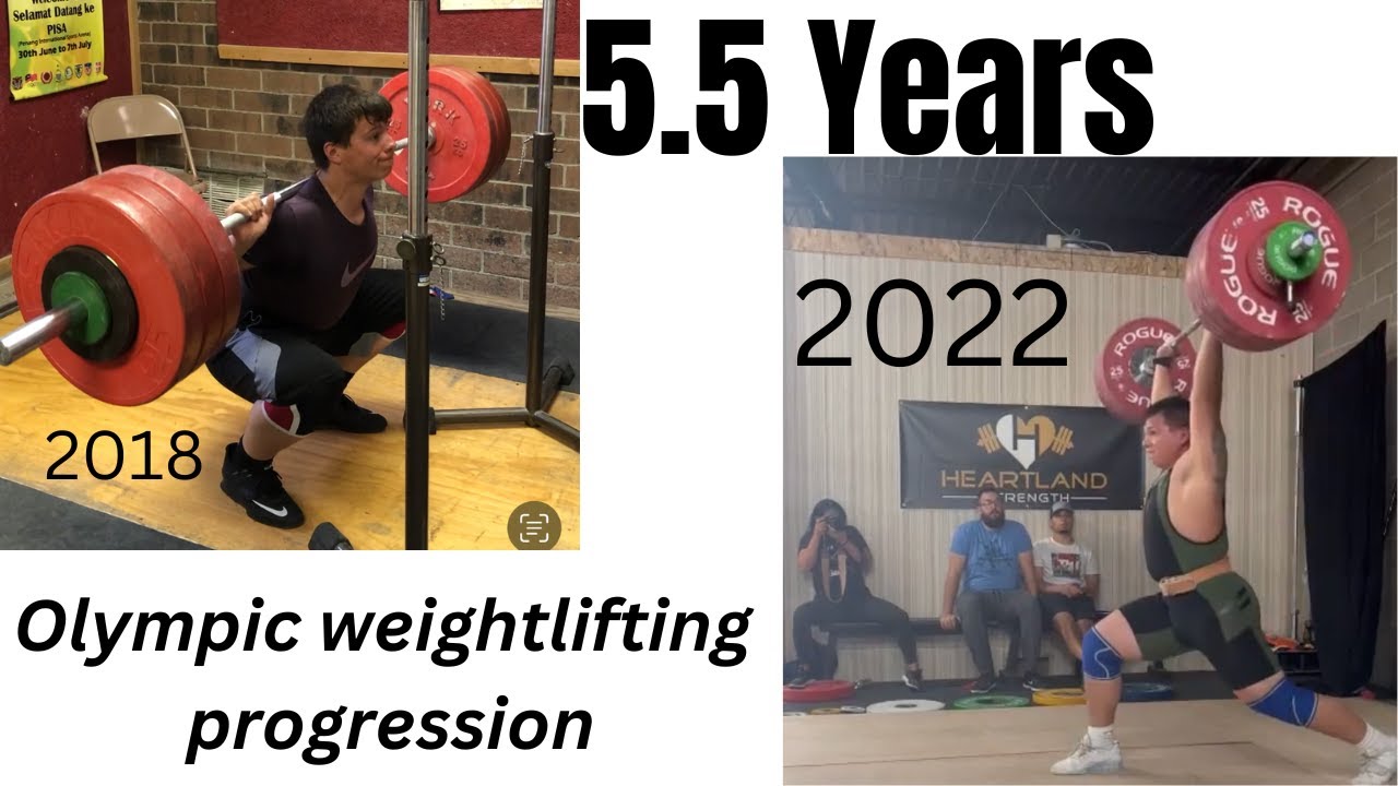 5.5 year olympic weightlifting progression - YouTube
