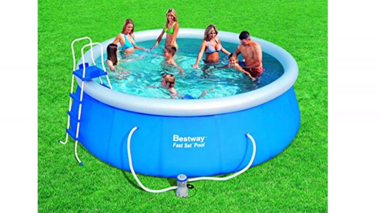 Bestway 57148 15' Fast Set Above Ground Pool-Blue, 15 Ft x 48 Inch ...
