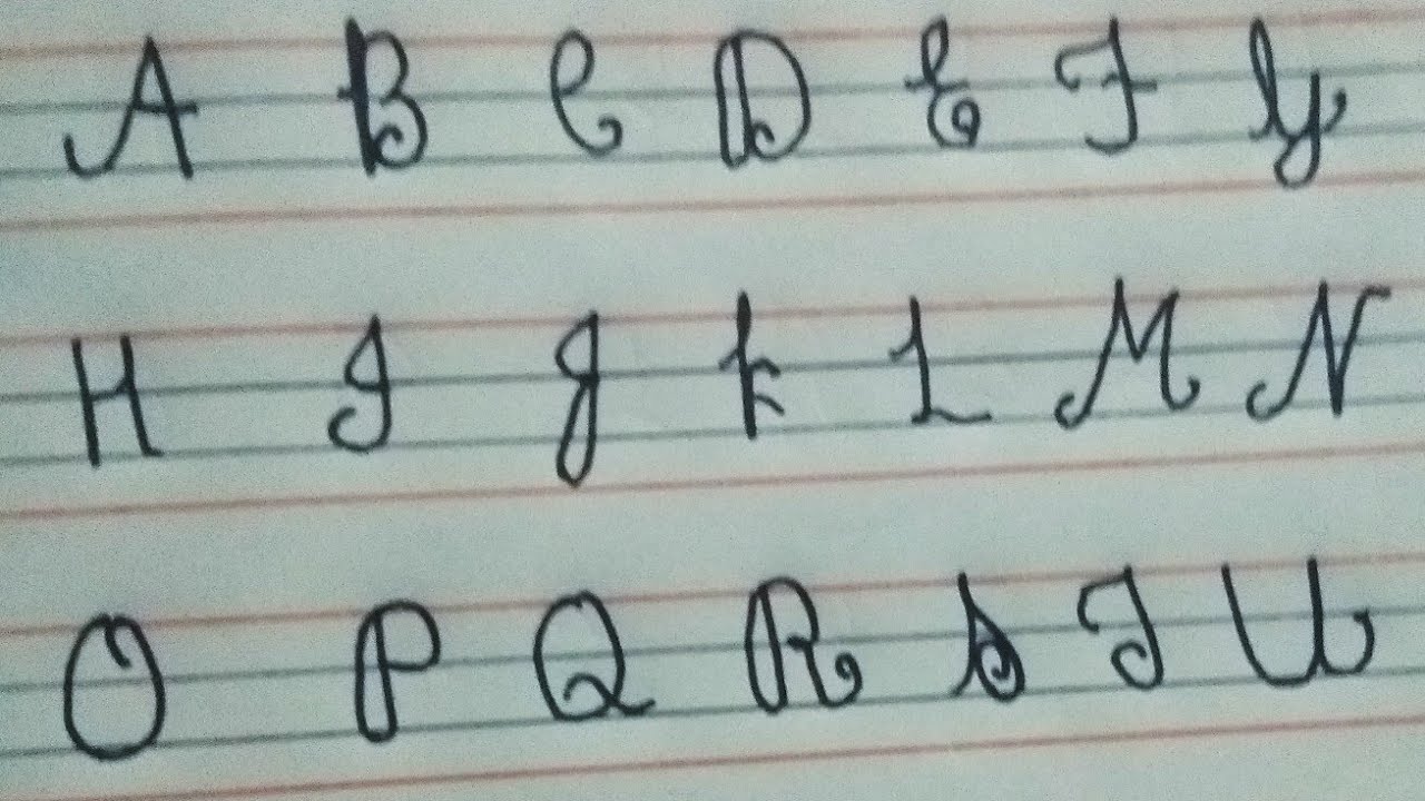 Cursive writing |A to Z Alphabets For kids - YouTube