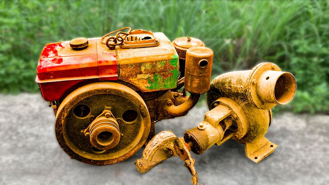 Teenager Builds Amazing Water Pump From Scrap Engine To Serve His ...
