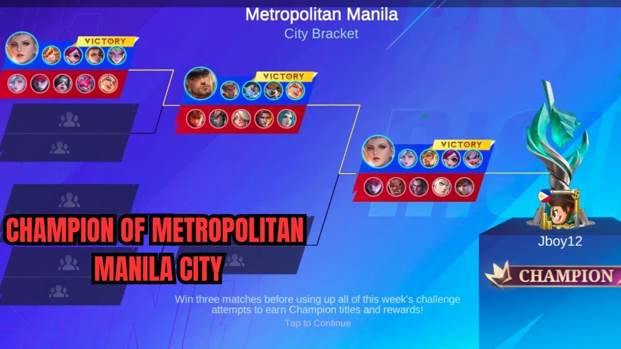 MOBILE LEGENDS ~ CHAMPION OF METROPOLITAN MANILA CITY ~ BUILD TOP 1 ...
