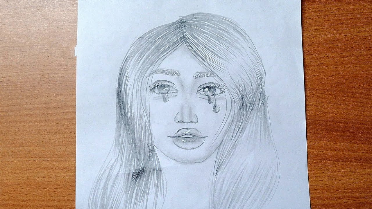 How to draw a Sad girl - step by step || Pencil sketch Tutorial ||art ...