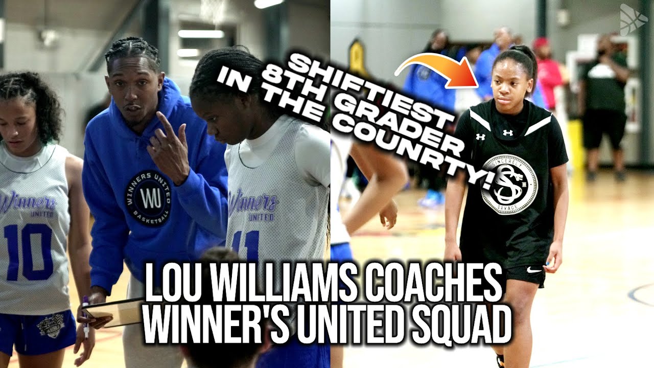 Lou Williams COACHES | 8th grade girls PHENOM Kamora Moore goes CRAZY ...