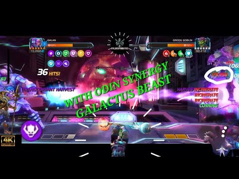 6 STAR RANK 3 GALAN WITH ODIN SYNERGY DOING MASSIVE ENERGY DAMAGE -MCOC ...