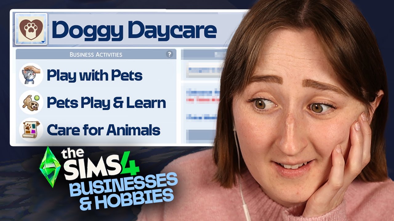 I tried running a *DOGGY DAYCARE* in The Sims 4: Businesses & Hobbies ...