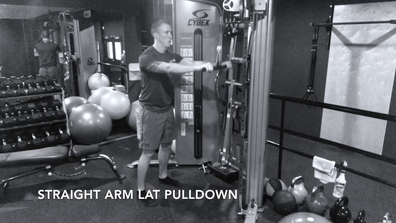 Straight Arm Lat Pulldown - Upside Strength Exercise Library - YouTube