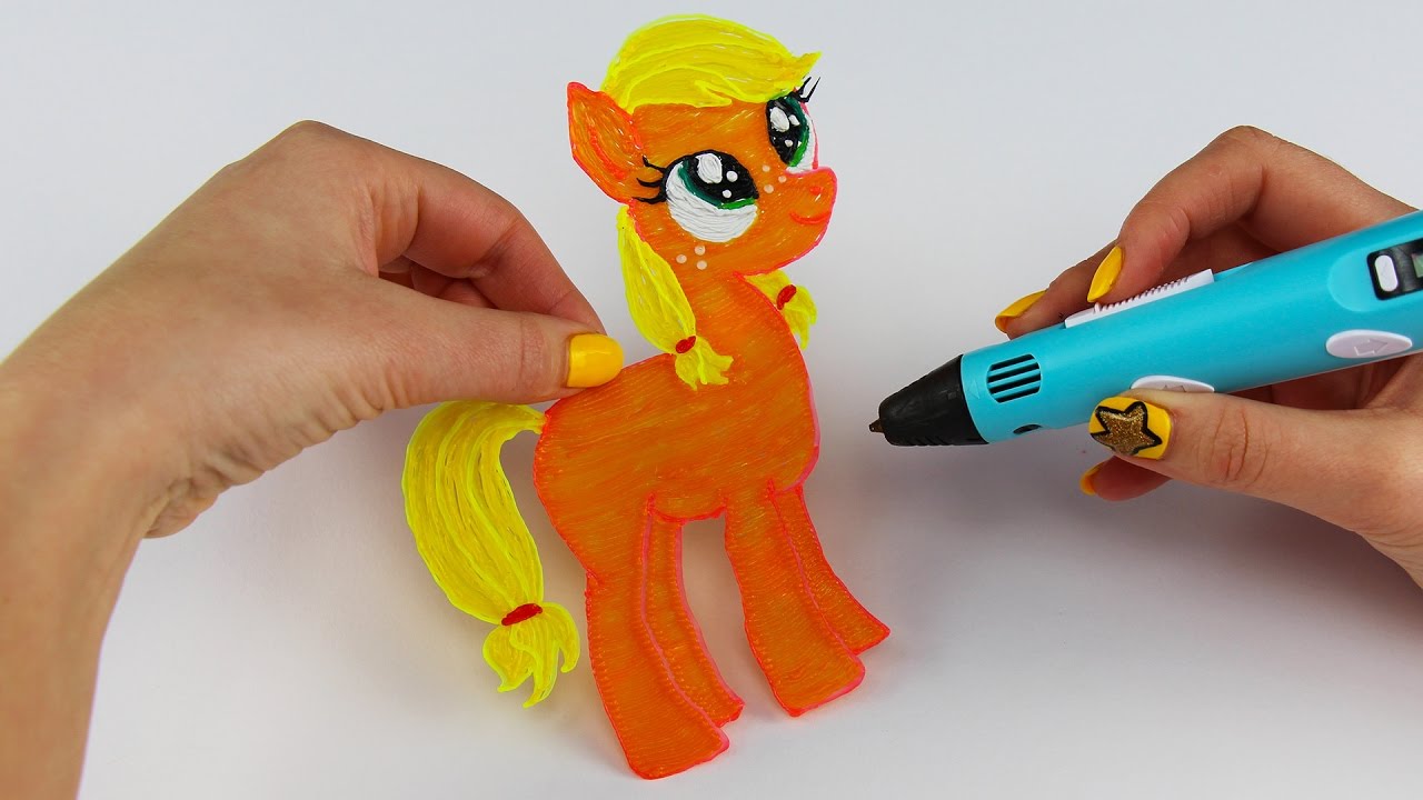 Applejack Child How to Draw with 3D Pen My Little Pony Drawing Witout ...