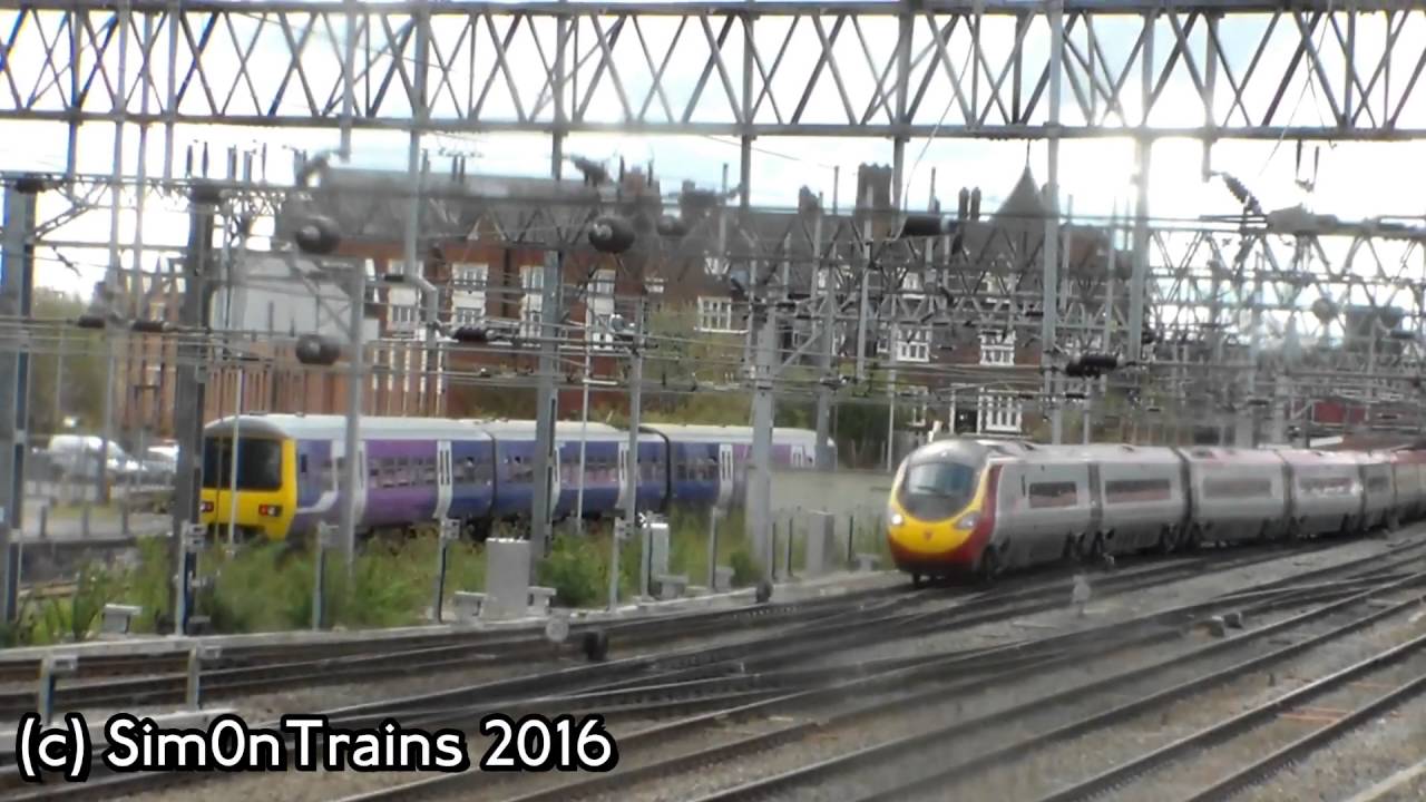 Trains at Crewe North Junction Signal Box (16th April 2016) - YouTube