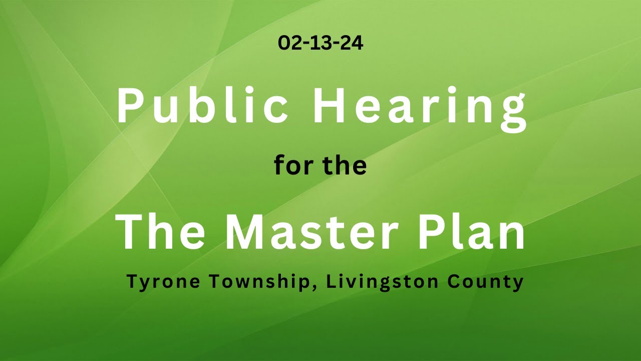 02-13-24 PLEASE ATTEND the Public Hearing for The Master Plan - YouTube