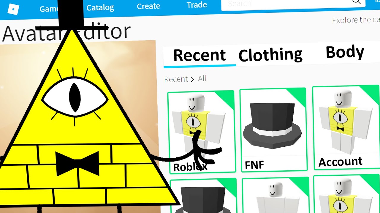 MAKING FRIDAY NIGHT FUNKIN BILL CIPHER a ROBLOX ACCOUNT (FNF) - YouTube
