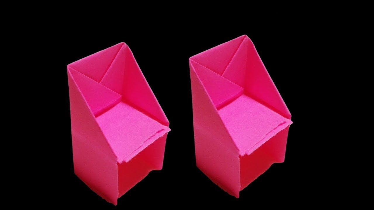 How To Make Origami Chair Within 2 Minutes Paper Chair Making Video For ...