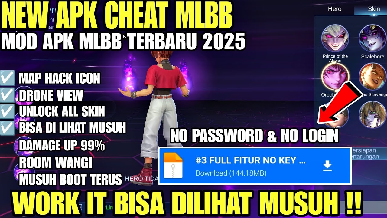 UPDATE CHEAT ML MOD MENU TERBARU 2025 | UNLOCK ALL SKIN AUTO SWORD LING ...