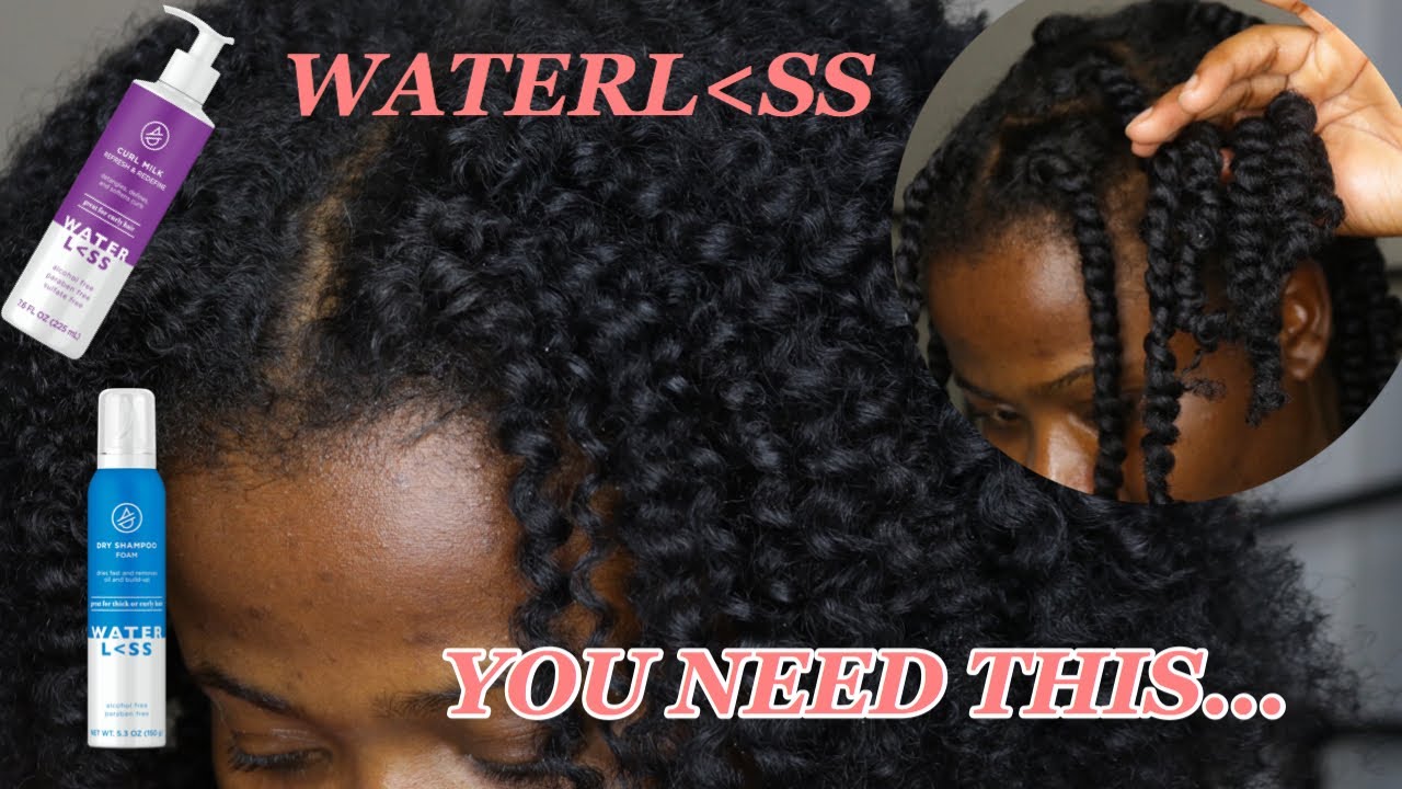 FULL WASH DAY WITH NO WATER| WATERLeSS PRODUCT ON NATURAL HAIR? Did it ...