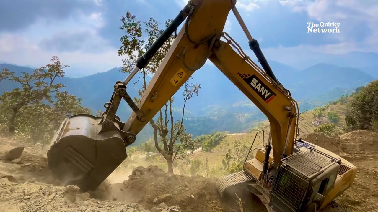 Let’s See ! How Sany excavator built a new road in very risky and ...