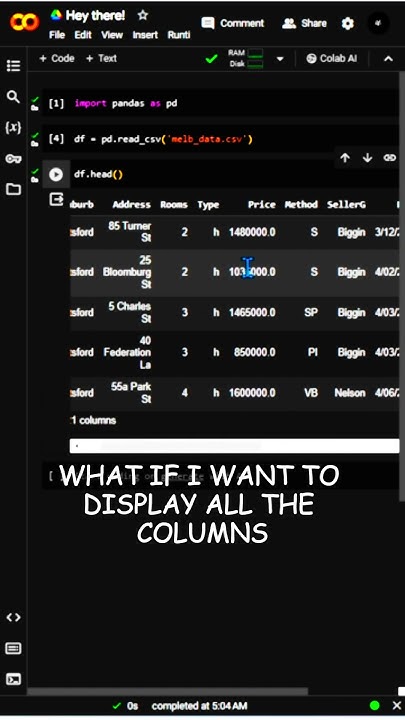 Pandas set_option() Method Is Awesome! #pandas #python #colab #datascience #datanalysis #python3 ...