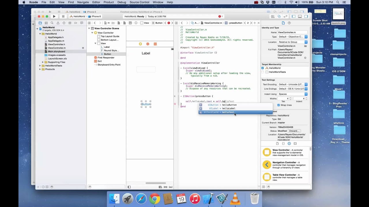 GeekDoByte XCode 6 Objective C Hello World App YouTube GeekDoByte XCode 6 Objective C Hello World App YouTube