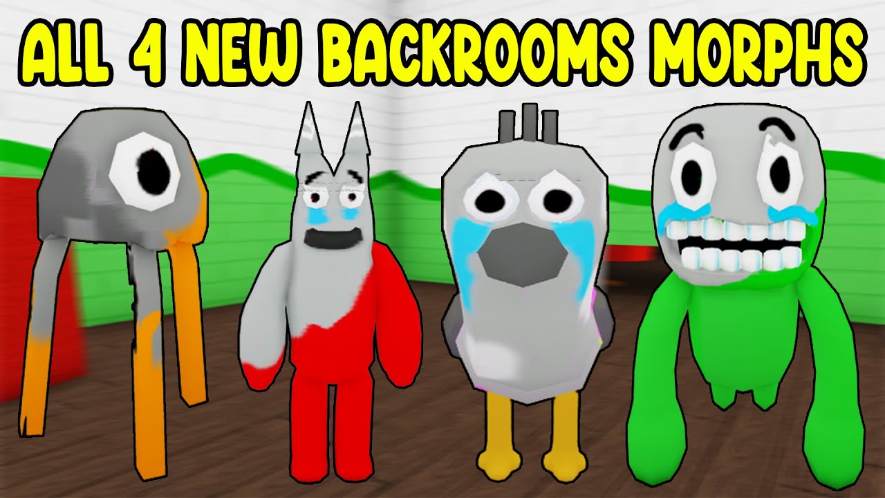 UPDATE - How to Find ALL 4 NEW SAD BACKROOMS MORPHS in Find The ...