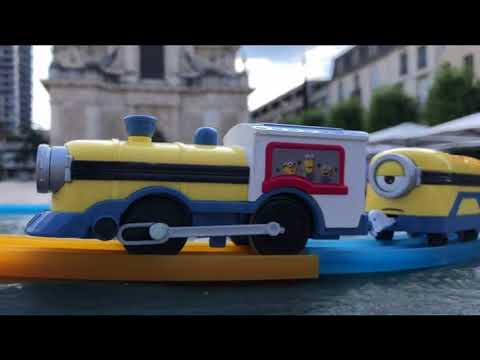Tomy Plarail Despicable Me Minions Talking Train visit place Charles ...