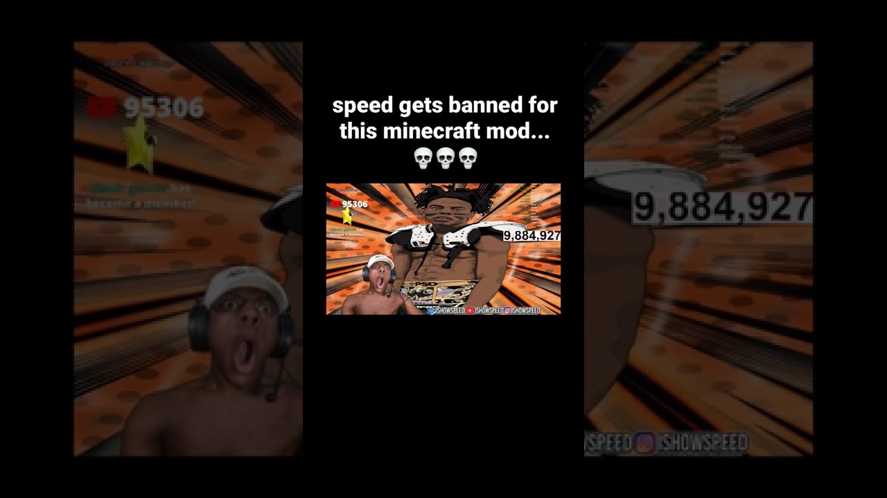 ishowspeed gets banned for minecraft mod... 😂😂😂 #ishowspeed #minecraft ...