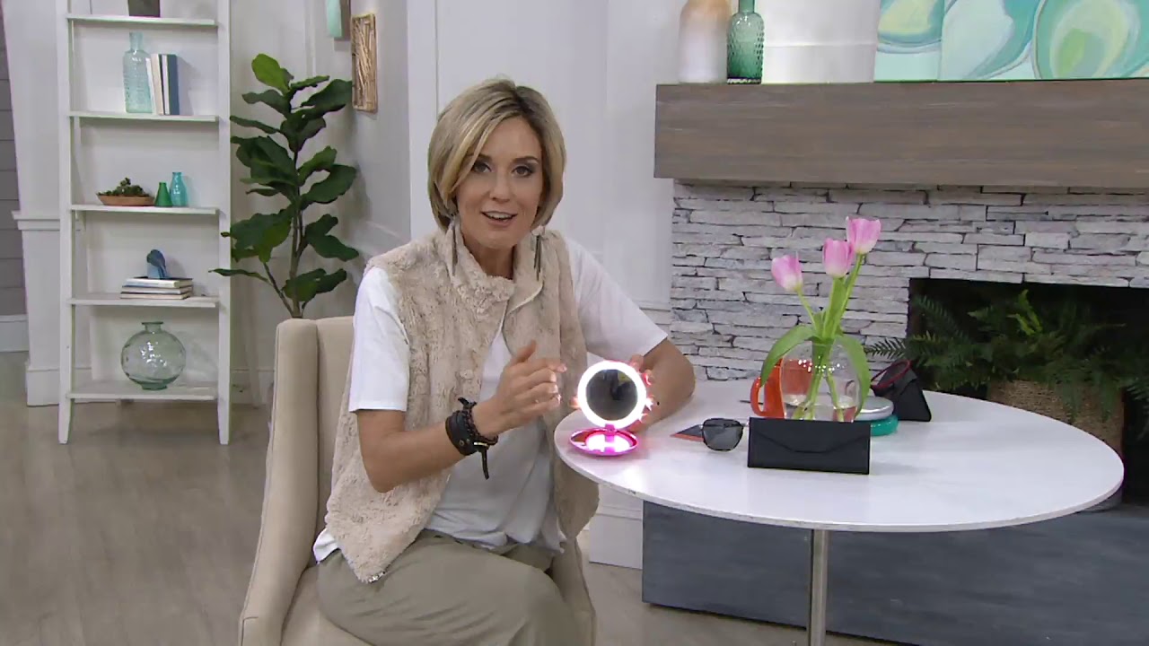 Fancii Lumi LED Lighted Compact 10x/1x Magnification Mirror on QVC ...