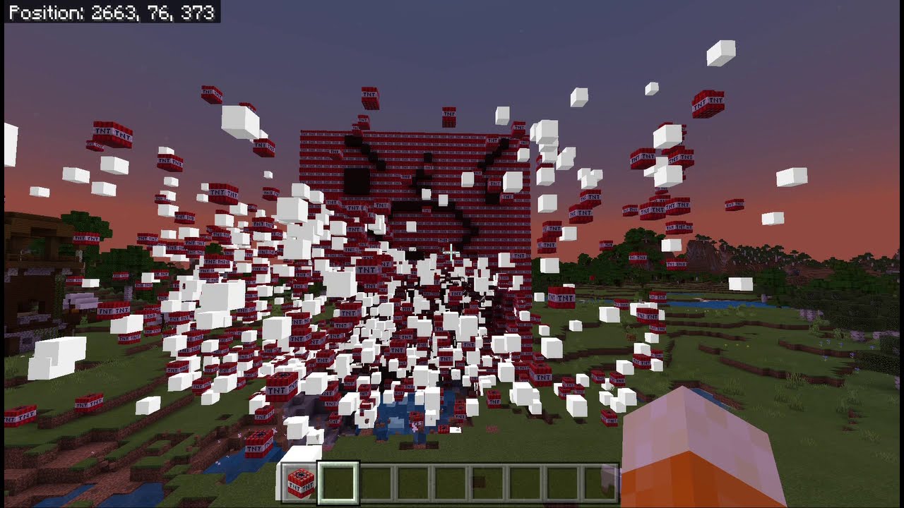 30000 BLOCK MASSIVE TNT EXPLOSION - YouTube