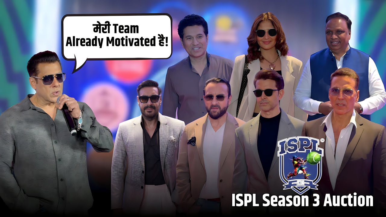 ISPL Season 3 Auction | Salman Khan, Ajay Devgn, Akshay Kumar, Saif Ali ...