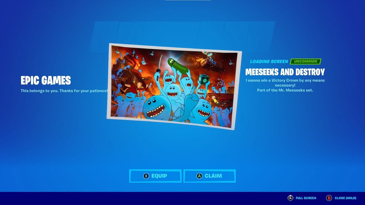 Why You MAY Have Received This FREE Pickle Rick Loading Screen! - YouTube