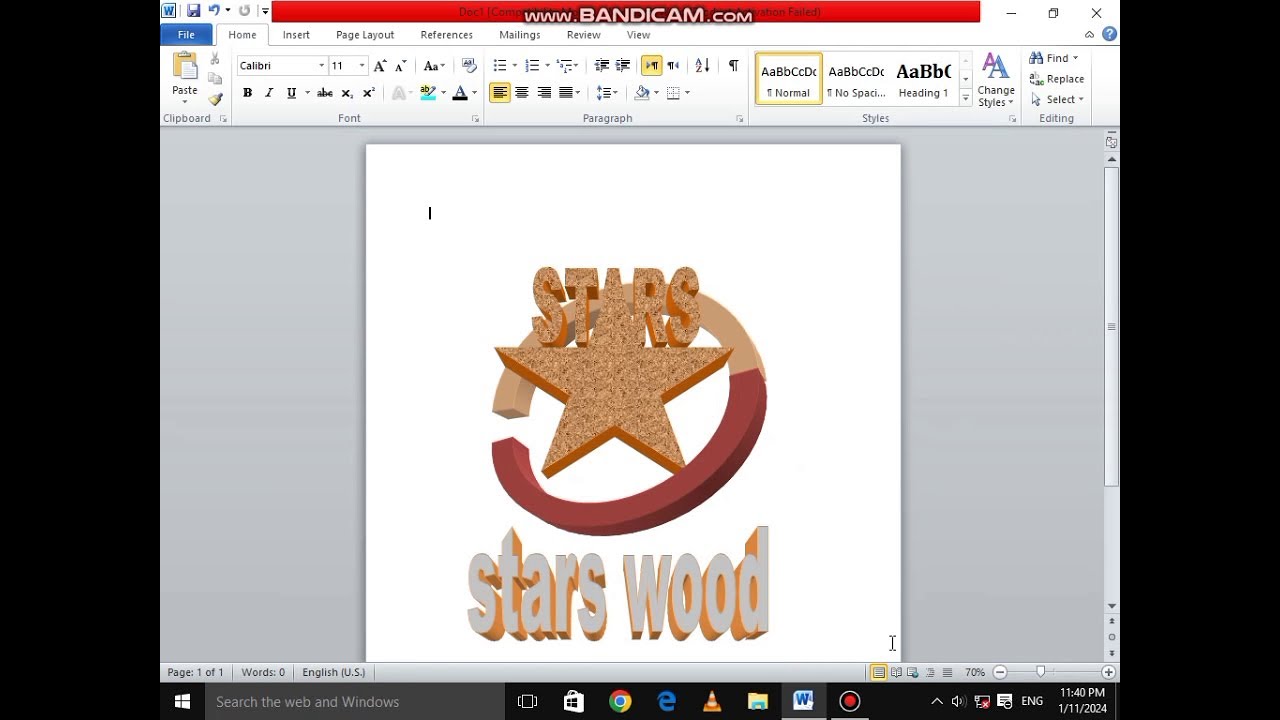 How to make a logo design in Microsoft word // - YouTube