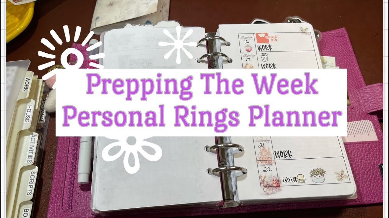 Prepping My Week | Personal Rings Planner - YouTube