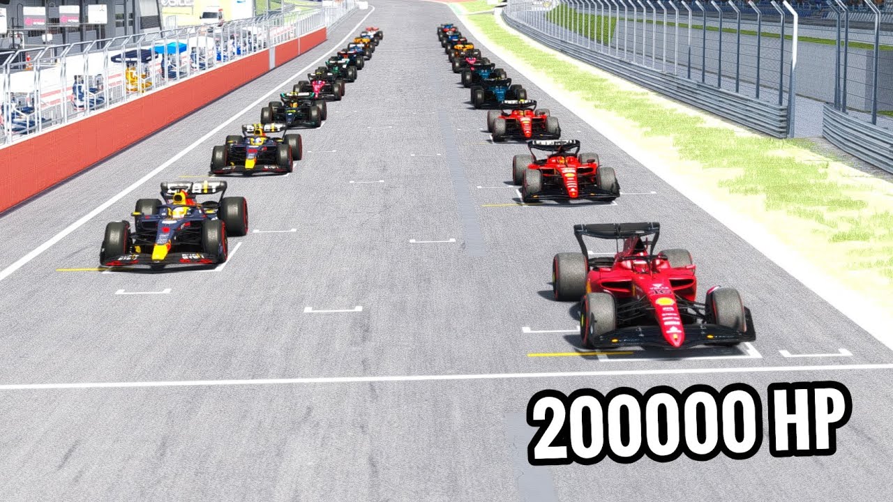 Ferrari F1 2022 with 200000 HP destroys All F1 2023 Cars - Monza GP ...