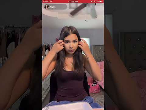 Anahi tiktok live trying skirts on live