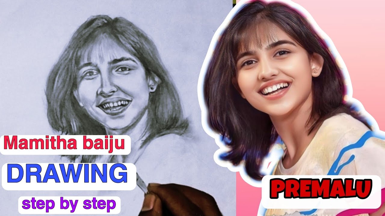 Mamitha Baiju - Drawing with ballpoint penl mamitha baiju - YouTube