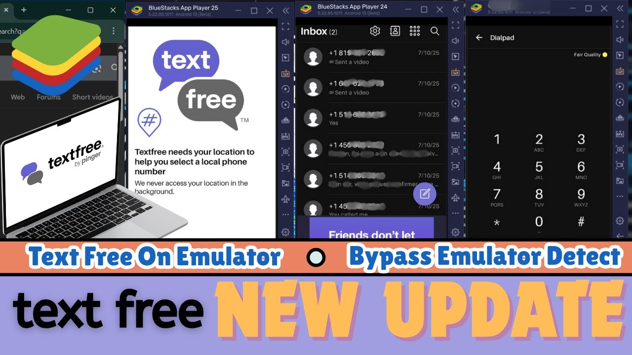 Text Free New Update | Create Unlimited TextFree Account On Emulator ...