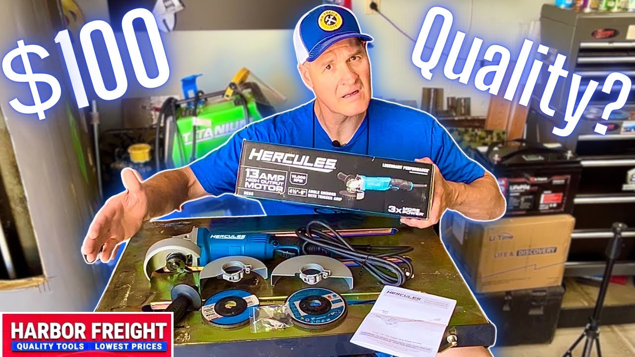 Harbor Freight’s 13amp Hercules Angle Grinder “Unboxing & Review” - YouTube