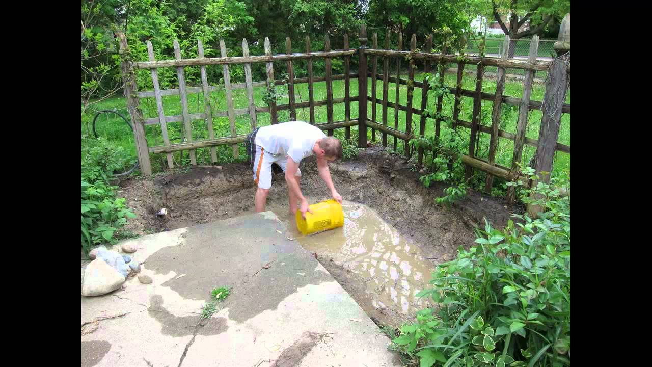 Make a Pond in the Backyard - for Fish and Plants - YouTube