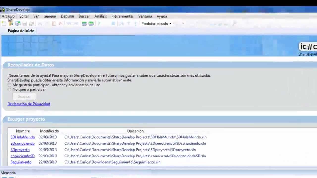 Tutorial 2 C Ide Sharpdevelop Conociendo El Entorno De Trabajo Youtube