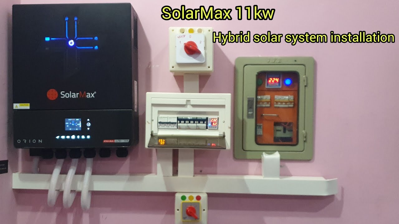 solarmax 11kw hybrid solar system installation with N TYPE SOLAR PANEL ...