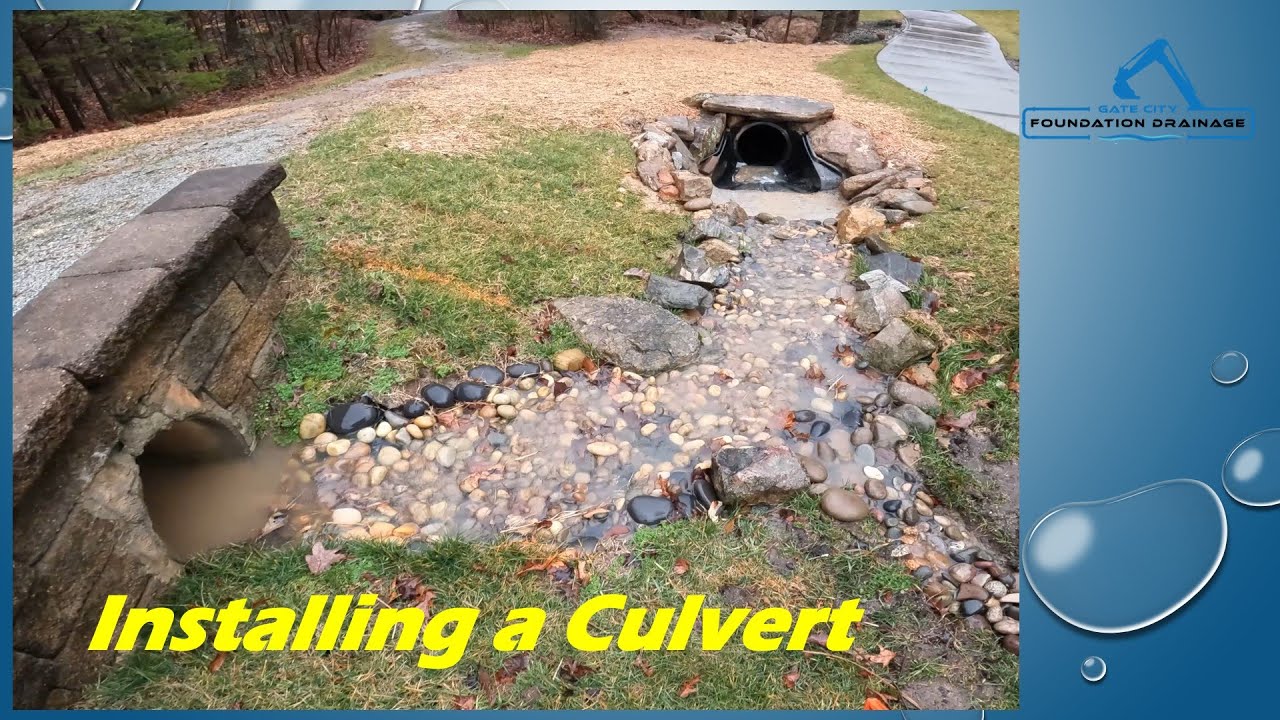 Converting a riprap channel to a culvert - YouTube