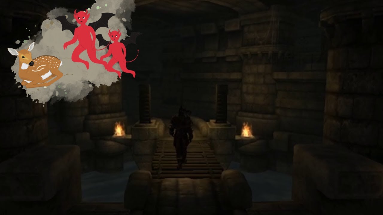 The Daedra's Greatest Enemy: Deer [Oblivion: Fort Roebeck] - YouTube