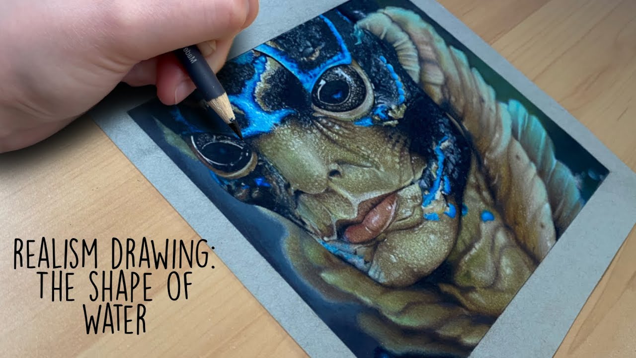 Realistic Drawing | Amphibian ‘The Shape of Water’ [Inkbychelb] - YouTube