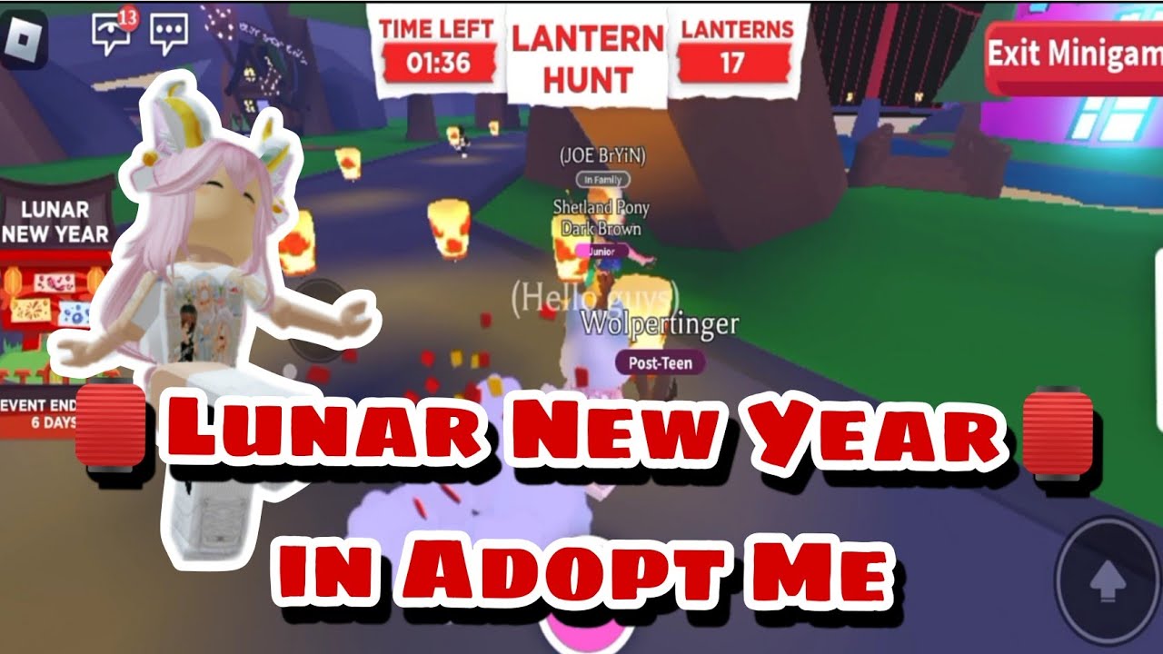 Lunar New Year Adopt Me Roblox | Collect Lantern | Make Water Rabbit ...