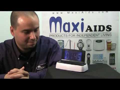 ivee Interactive Talking Alarm Clock - MaxiAids.com - YouTube