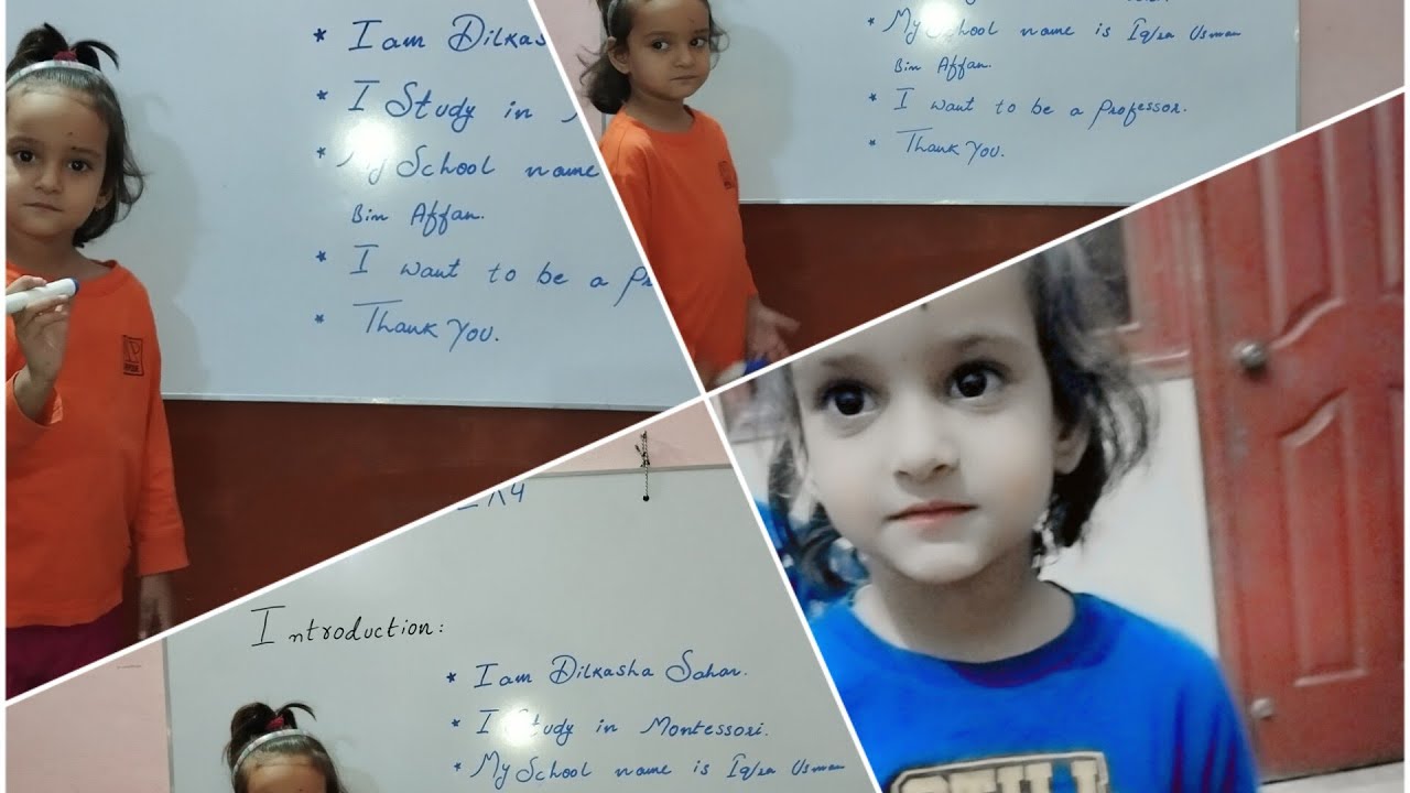 Baby girls first study session|white board|fun and learn - YouTube